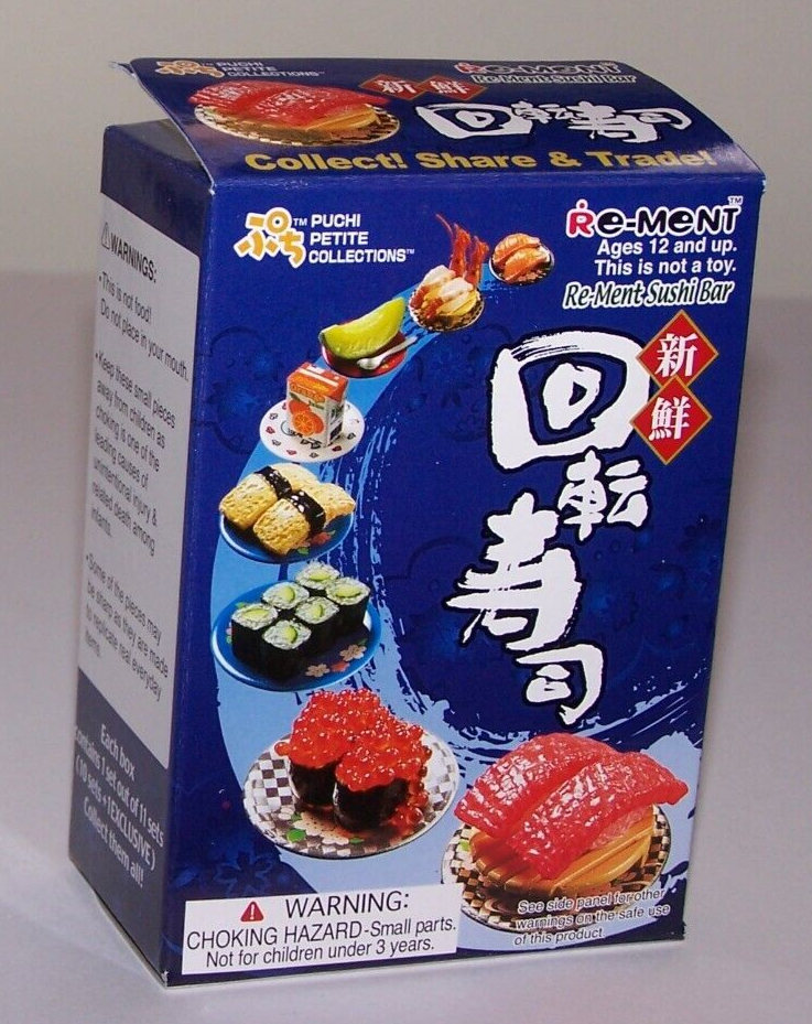 Re-Ment Puchi Petite Sushi Bar #4 I love to Snack Beer Crab Seafood ...