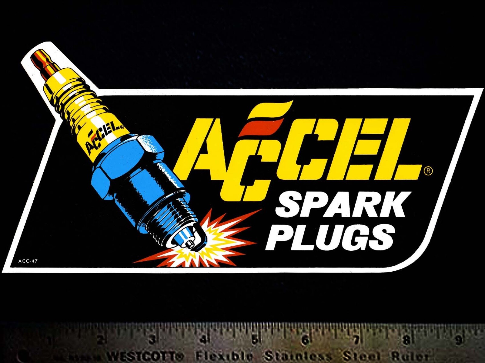 ACCEL Spark Plugs - Original Vintage 1960’s 70’s Racing Decal/Sticker ...