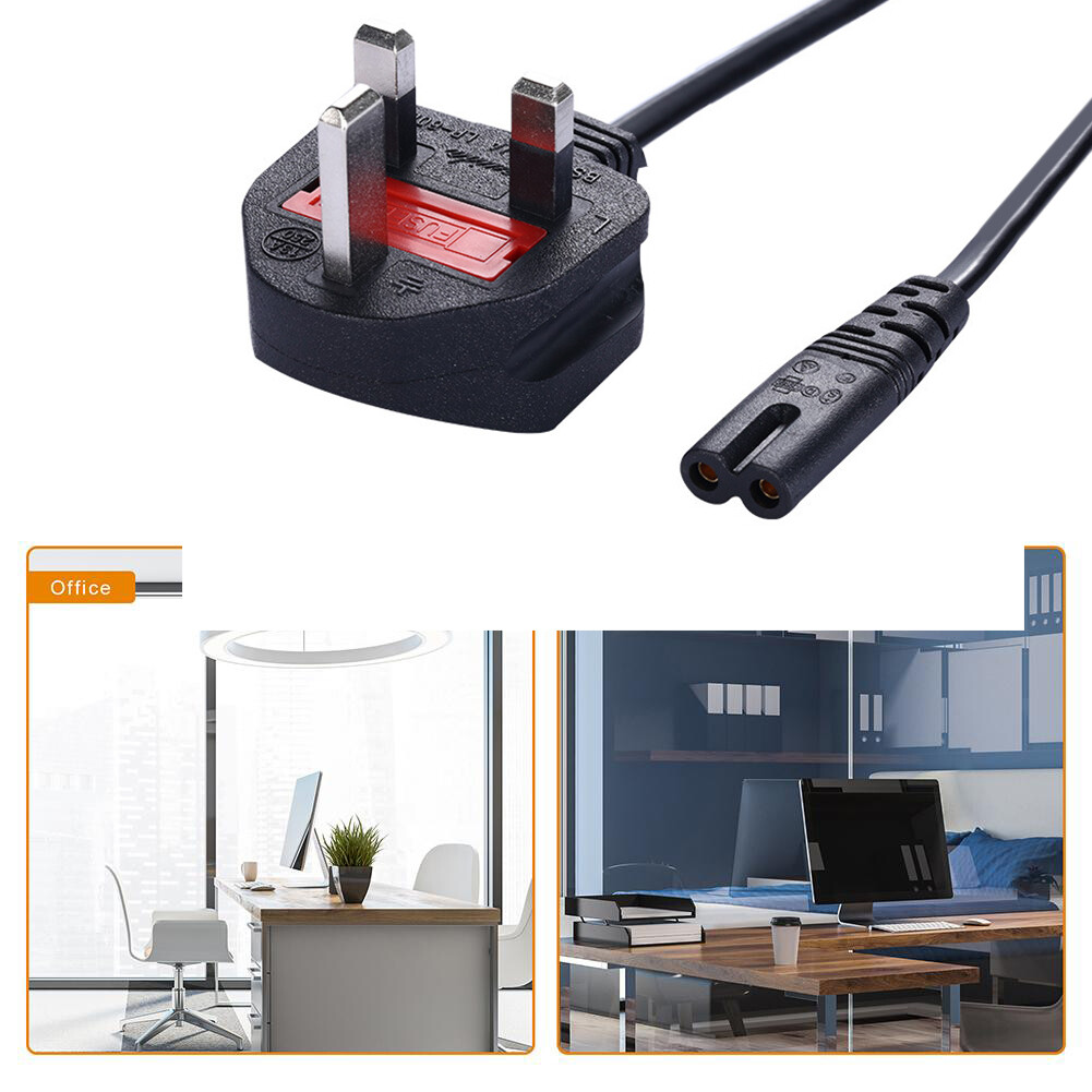 1.5M Computer Power Cable Power Cord Black UK Plug for Laptop Game ...