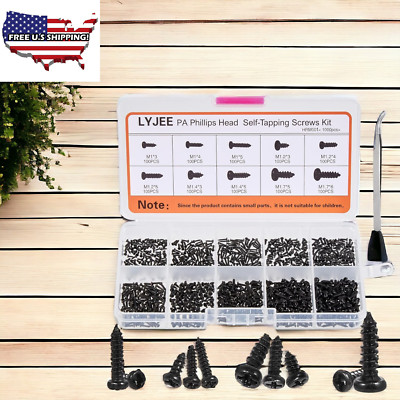 Small Screws Assortment Kit, 1000Pcs Miniature Phillips Replacement ...
