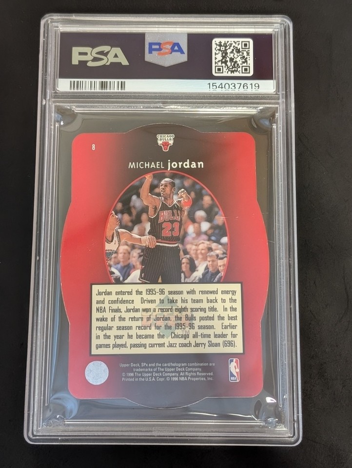 1996-97 SPx Michael Jordan #8 GOLD PSA 9 Fresh Grade | eBay