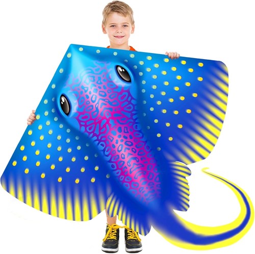 Kites for Children Adult Large Delta Huge Colorful Blue Fish Kite Kids ...