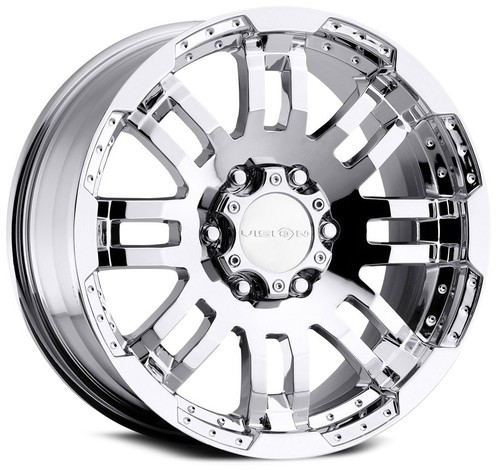 18x8.5 Chrome Wheels Vision 375 Warrior 6x135 25 (Set of 4) 87.1 ...