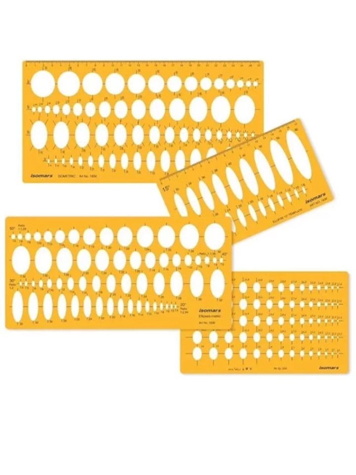 Ellipses Templates Combo - Set 0f 4 | eBay