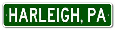 Harleigh, Pennsylvania Metal Wall Decor City Limit Sign - Aluminum | eBay
