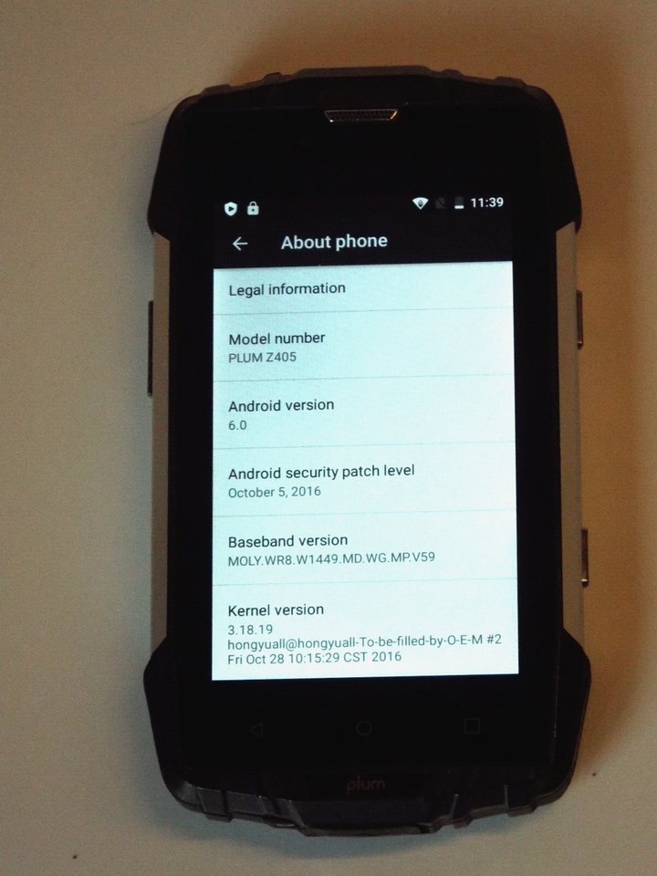Plum Gator 3 (Z405) Phone, Dual SIM, GSM, IP68 dust/water resistant | 4 ...