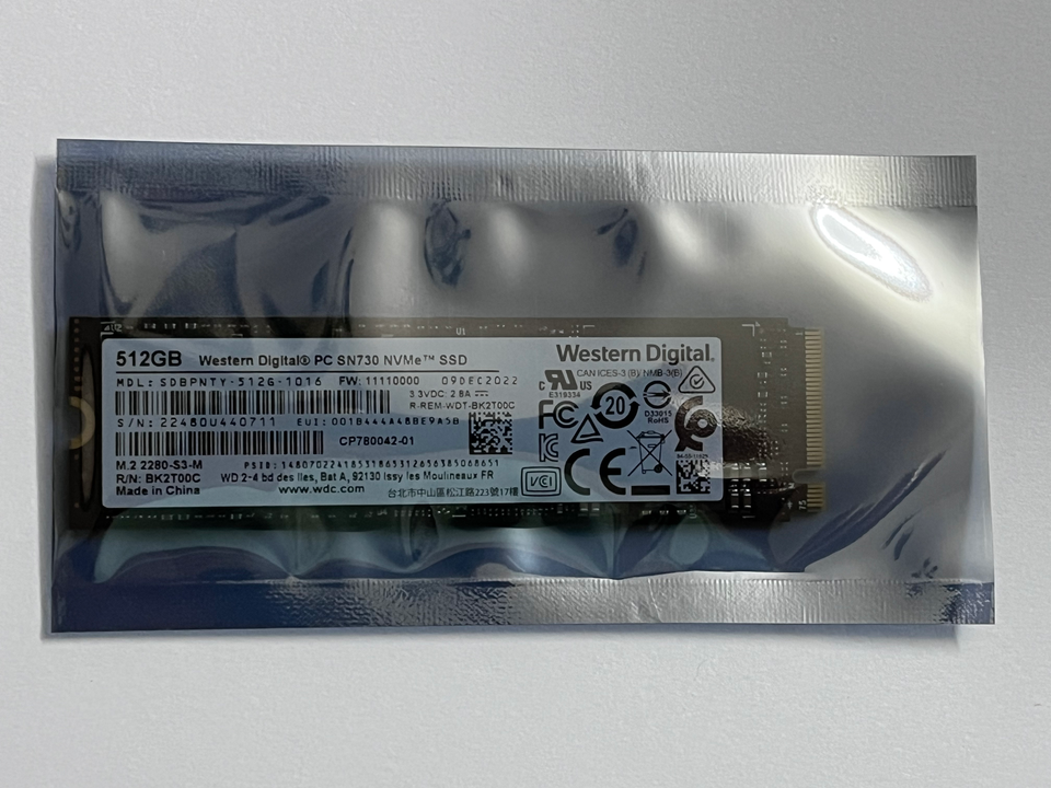 Western Digital PC SN730 SDBPNTY-512G-1016 512GB SSD M.2 2280 NVMe PCIe ...