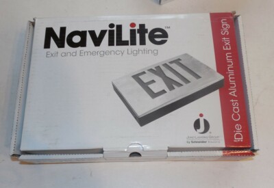 New Navilite Aluminum Exit Sign NXDB2RBAB Red Double Face Battery ...
