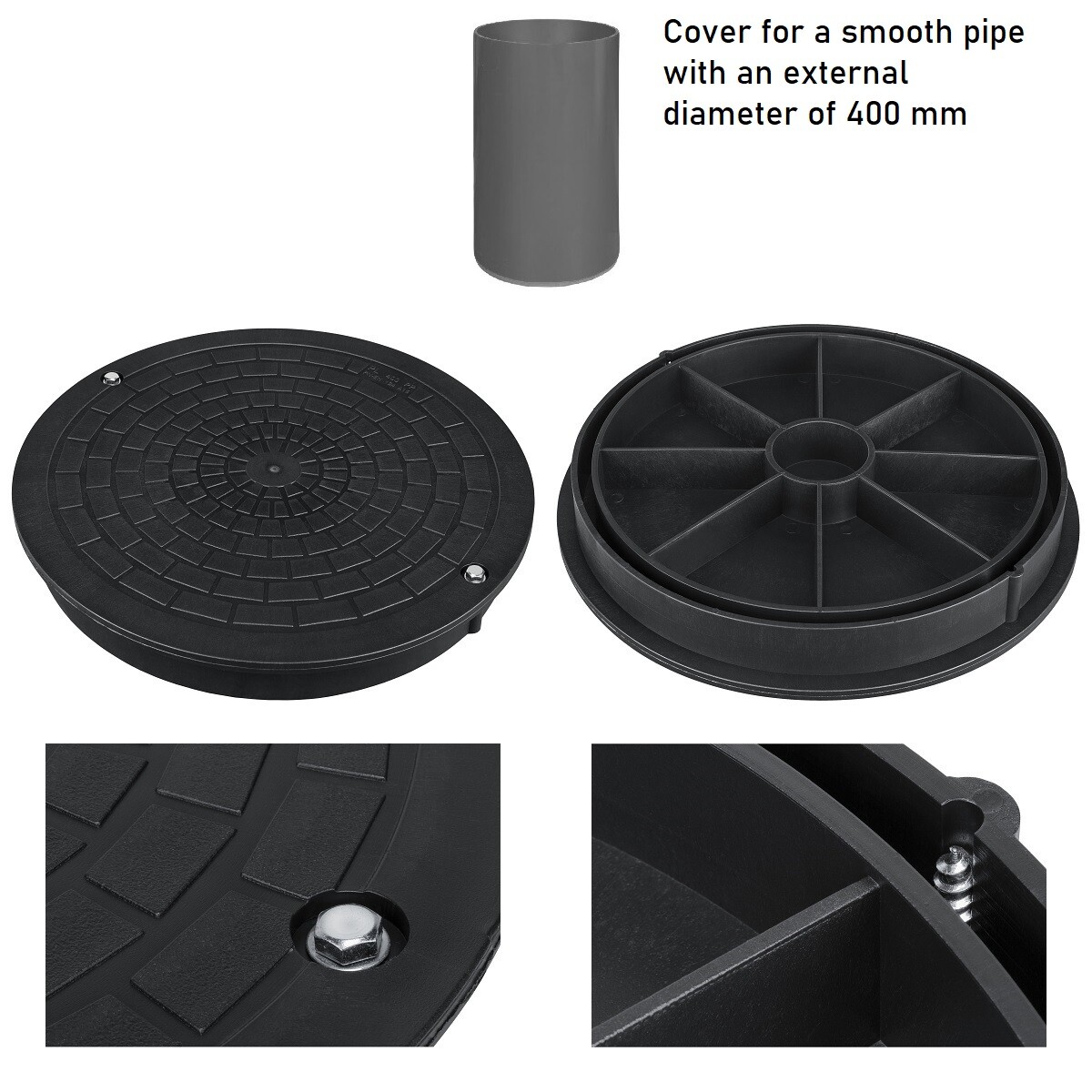 Manhole Cover 315mm 350mm 400mm 425mm Underground Drain Inspection ...