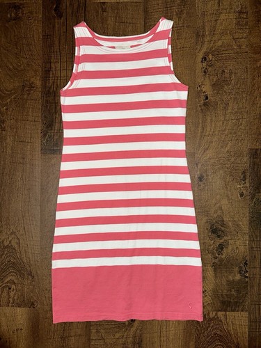 JOULES RIVA PINK STRIPE SLEEVELESS COTTON TANK DRESS! 2 | eBay