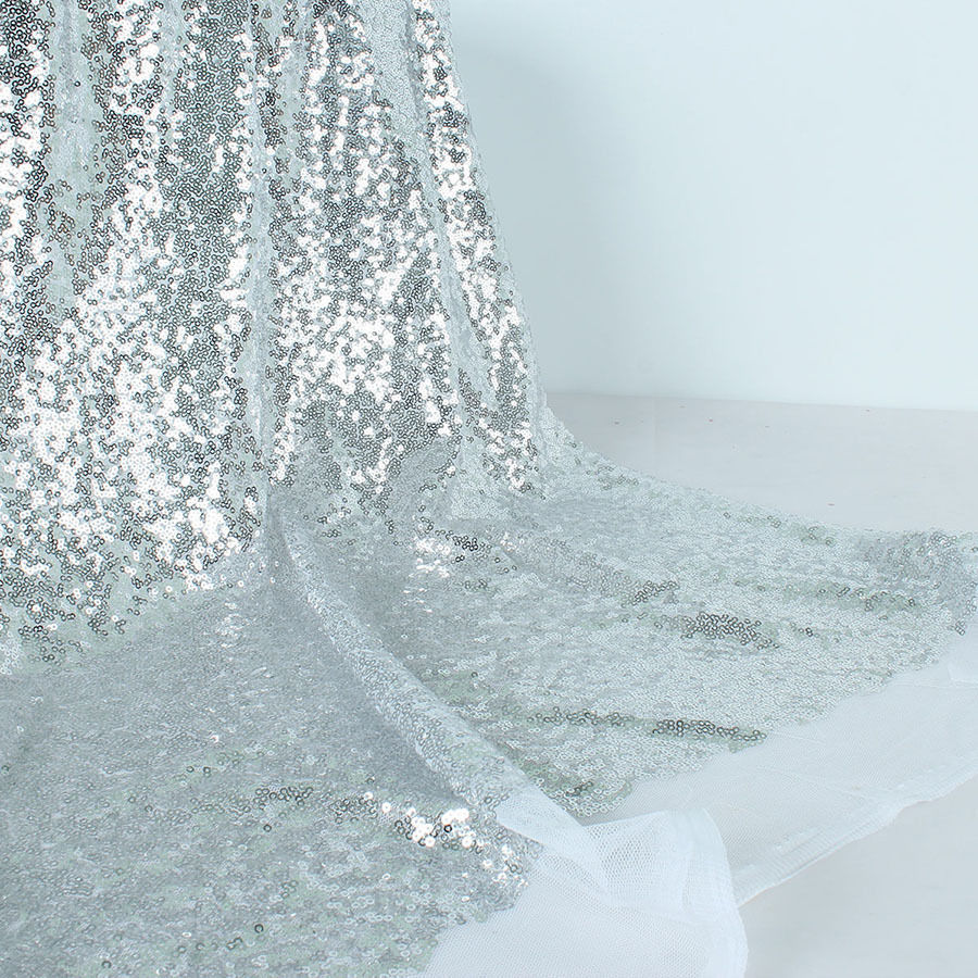 10 Yards MINI DISC SEQUIN GLITZ NYLON MESH FABRIC BACK DROP SASH ...