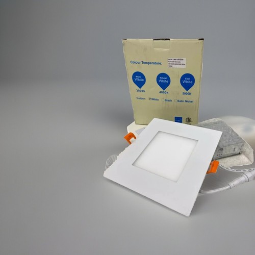 DRL LED 12-PK Square Recessed Mini Panel 6" 15W 3K/4K/5K Color ...