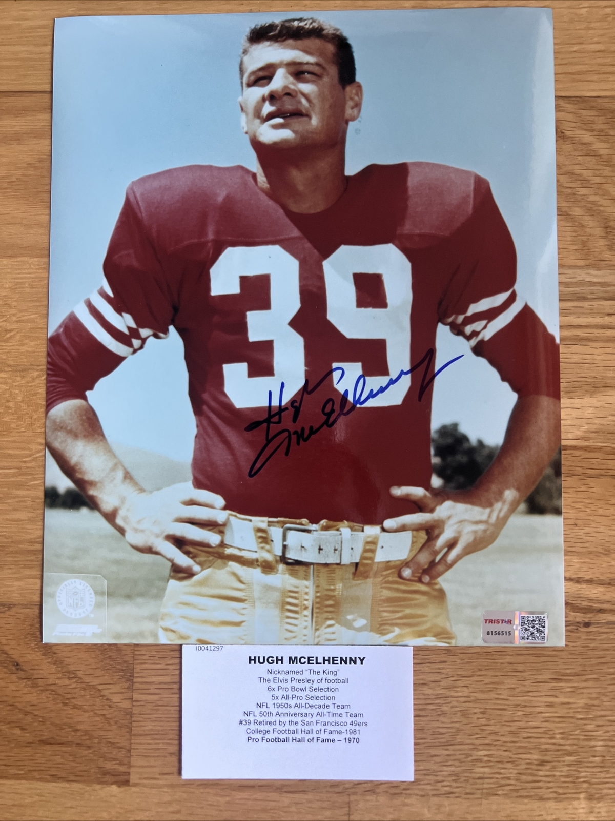 Hugh McElhenny Auto Autograph Signed 8x10 Photo Tri-Star COA Rare HOF ...