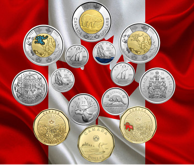 🇨🇦 Canada Entire Collection Set, All 14 coins issued in 2021 including ...