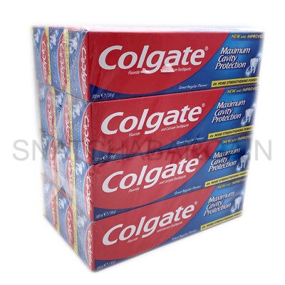 12 TUBE'S COLGATE ORIGINAL MAXIMUM CAVITY PROTECTION TOOTHPASTE 100ML ...