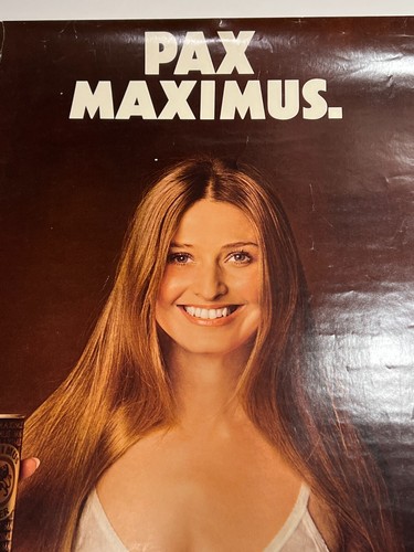 1970’s Pax Maximus SEXY Beer Poster with stunning Busty Hippie Girl ...