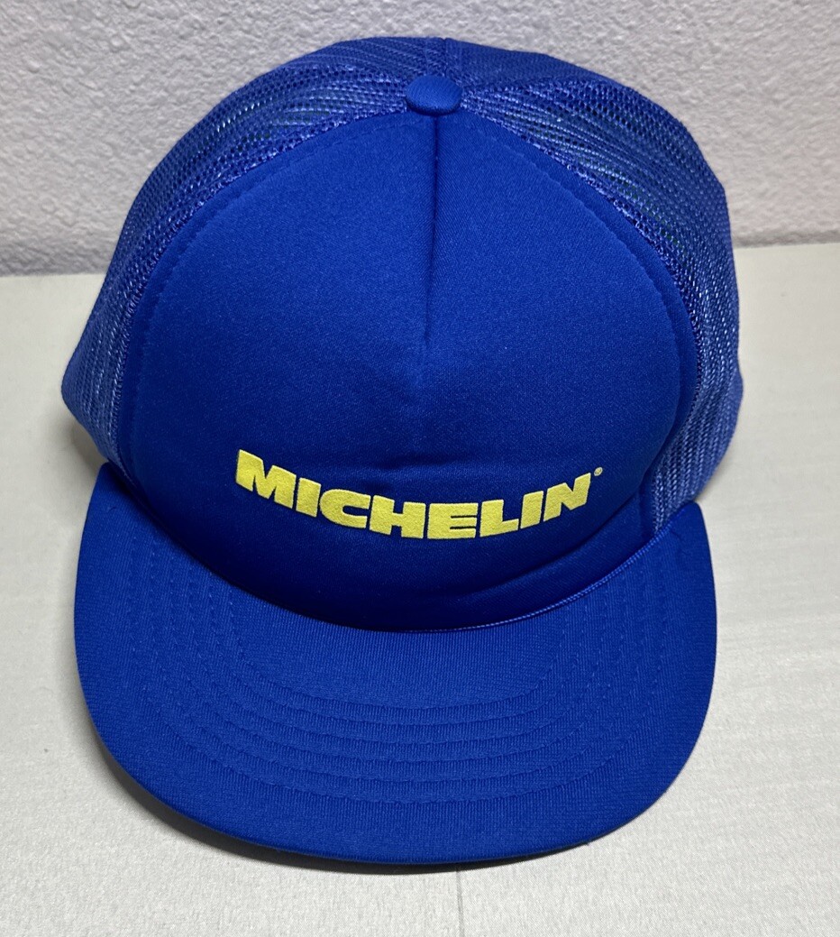 Vintage Michelin Tires Mens Trucker Hat Spell Out Blu… - Gem