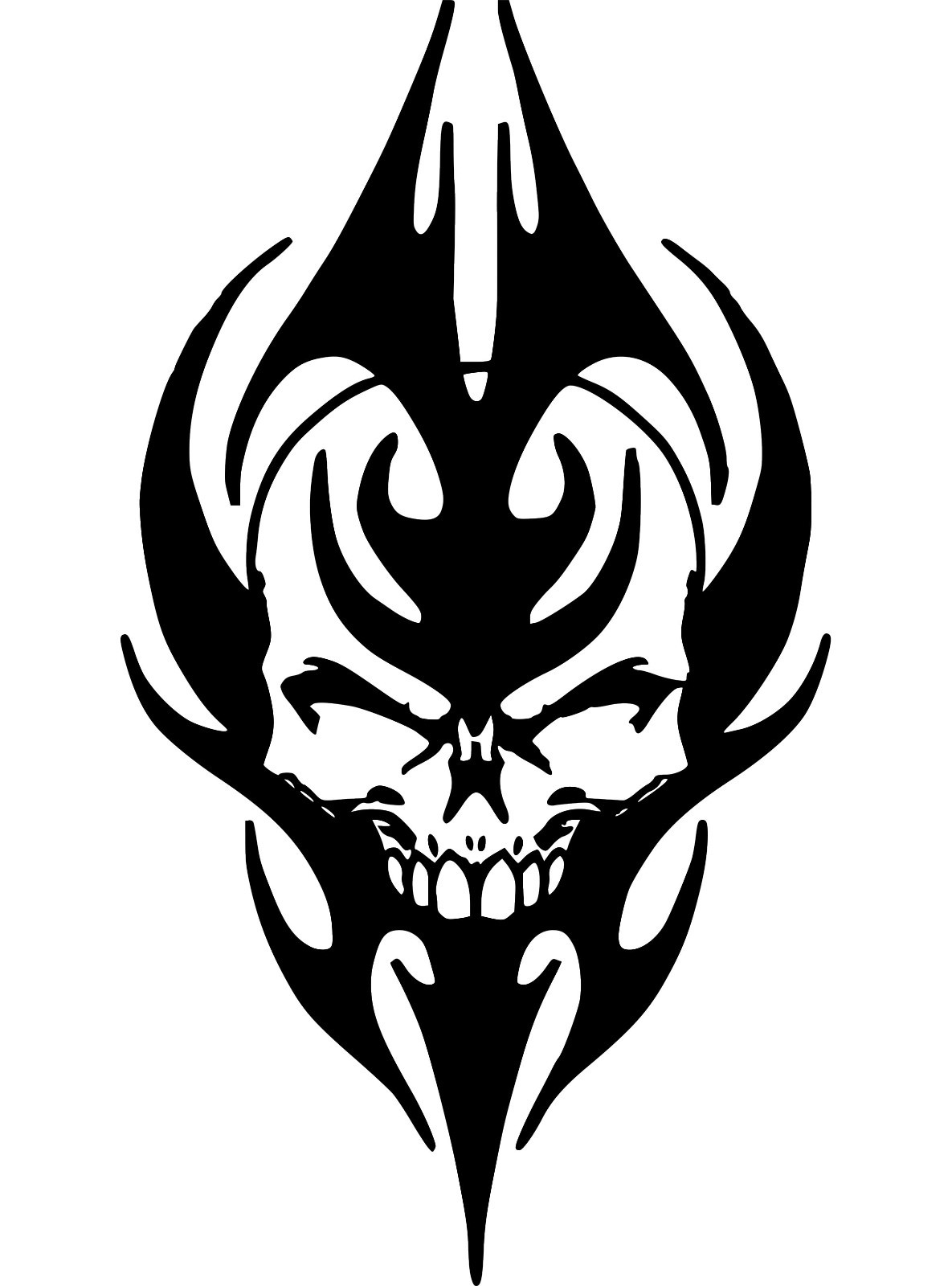 Skull Skeleton Tribal Art Car Wall Window Truck Vinyl Decal Sticker 3.8 ...