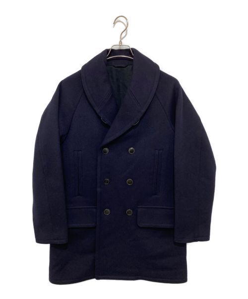 COMOLI Men's Cavalry Melton Shawl Collar Coat Navy Ja… - Gem