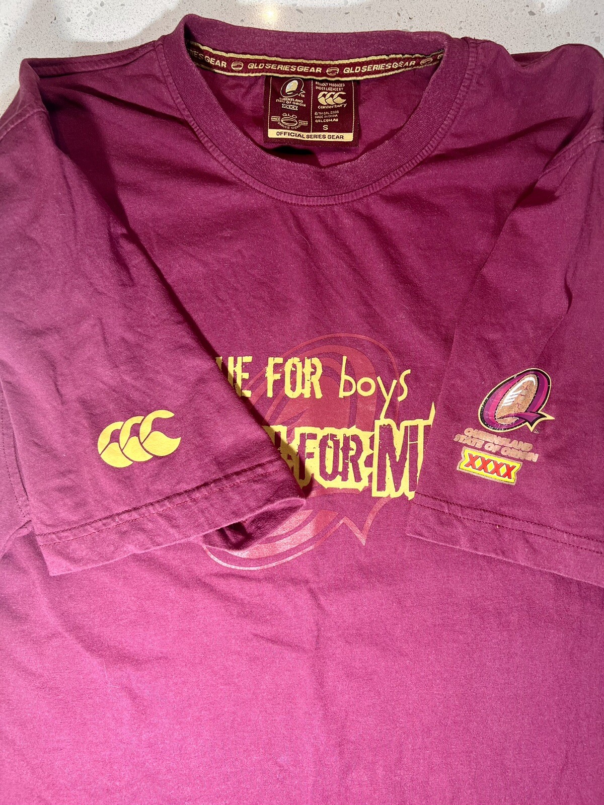 Queensland State Of Origin Shirt Mens Small Short Sleeve Maroons ...
