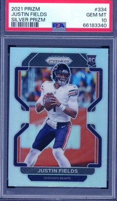 Justin Fields Rookie Card 2021 Prizm Silver Prizm #334 PSA 10 | eBay