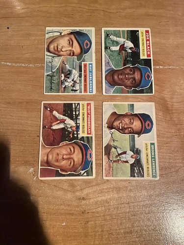 1956 Topps Baseball Cincinnati Reds Lot (4 Cards) #86 WB, #178, #224 ...