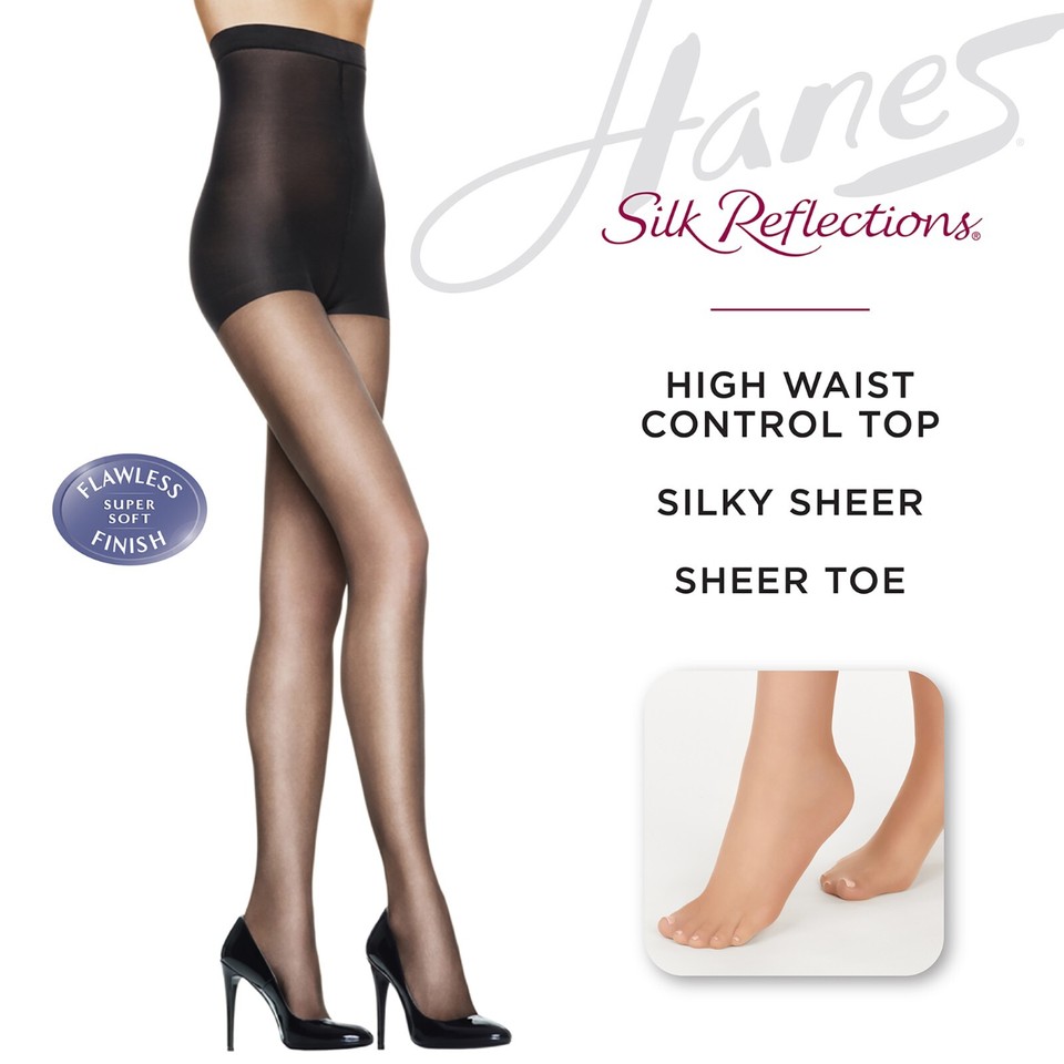 Hanes Silk Reflections High Waist Control Top - Q0B184 Little Color - 1 ...