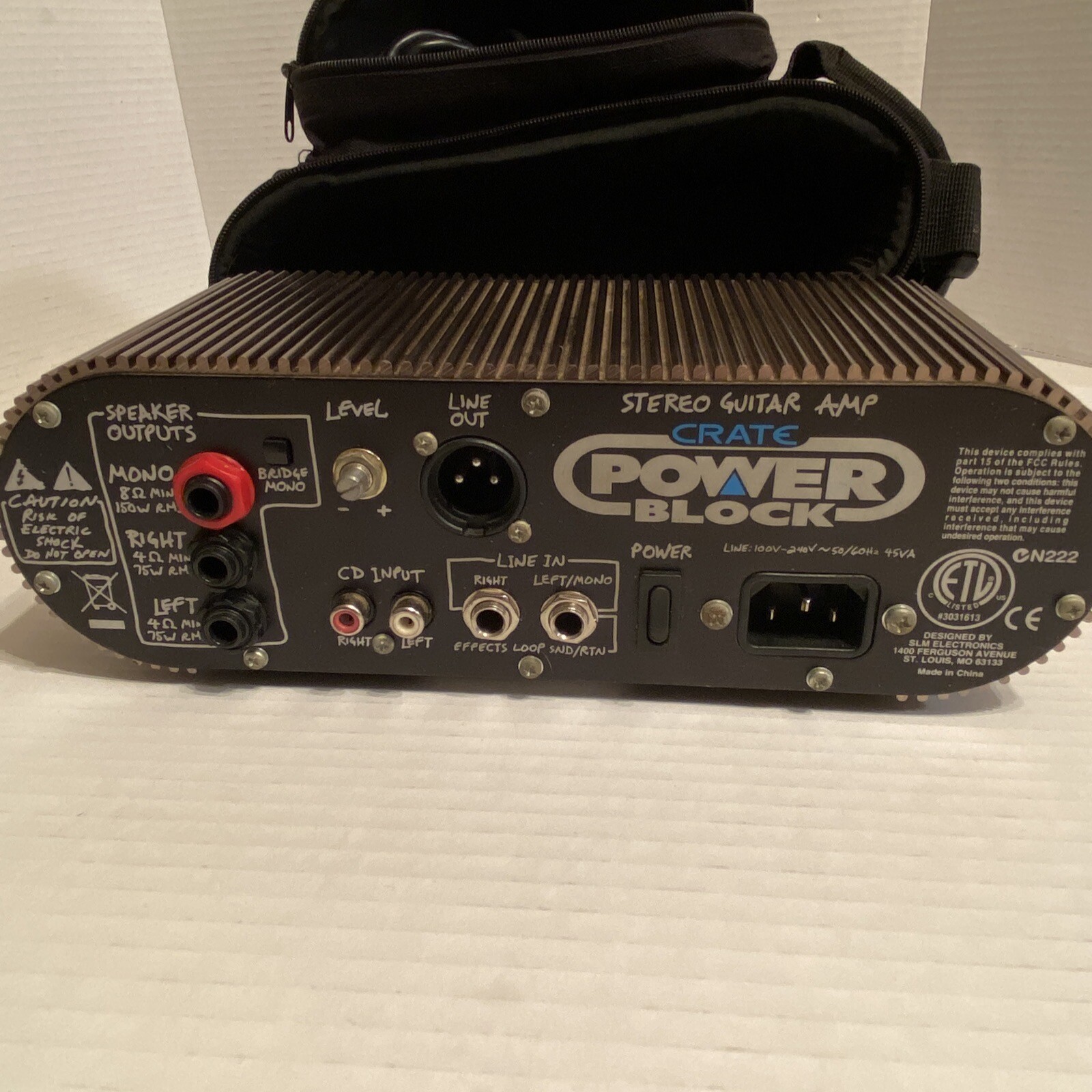 Crate CPB150 Power Block Guitar Amplifier Head 150 Watts with Gig Bag ...