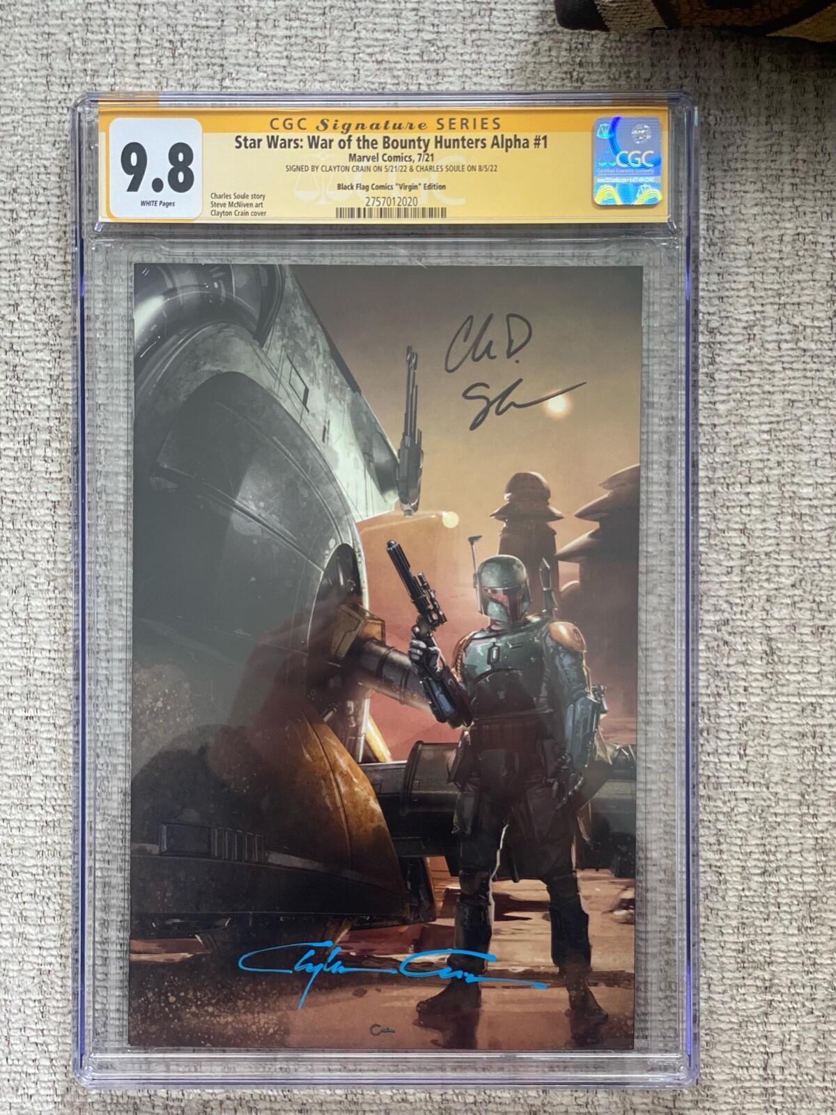 STAR WARS WAR OF THE BOUNTY HUNTERS Virgin CGC SS 9.8 CRAIN & SOULE SIG ...