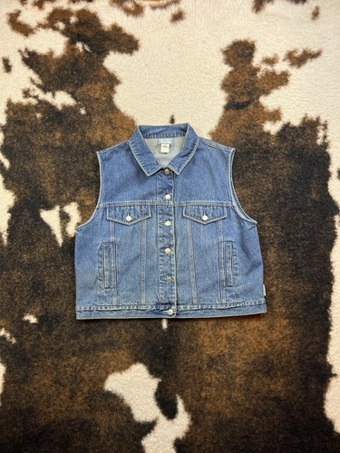 Vintage Pendleton Originals Denim Vest Large Wool Blanket Patch Flag ...