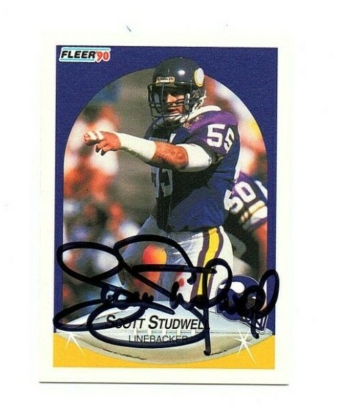 Scott Studwell signed autograph 1990 Fleer football card Minnesota ...
