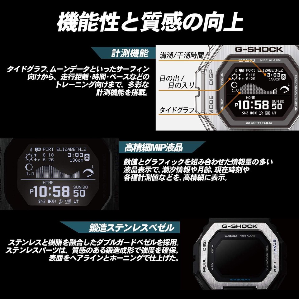 Casio Watch Gee Shock G-Lide GBX-100-7JF Men's | eBay