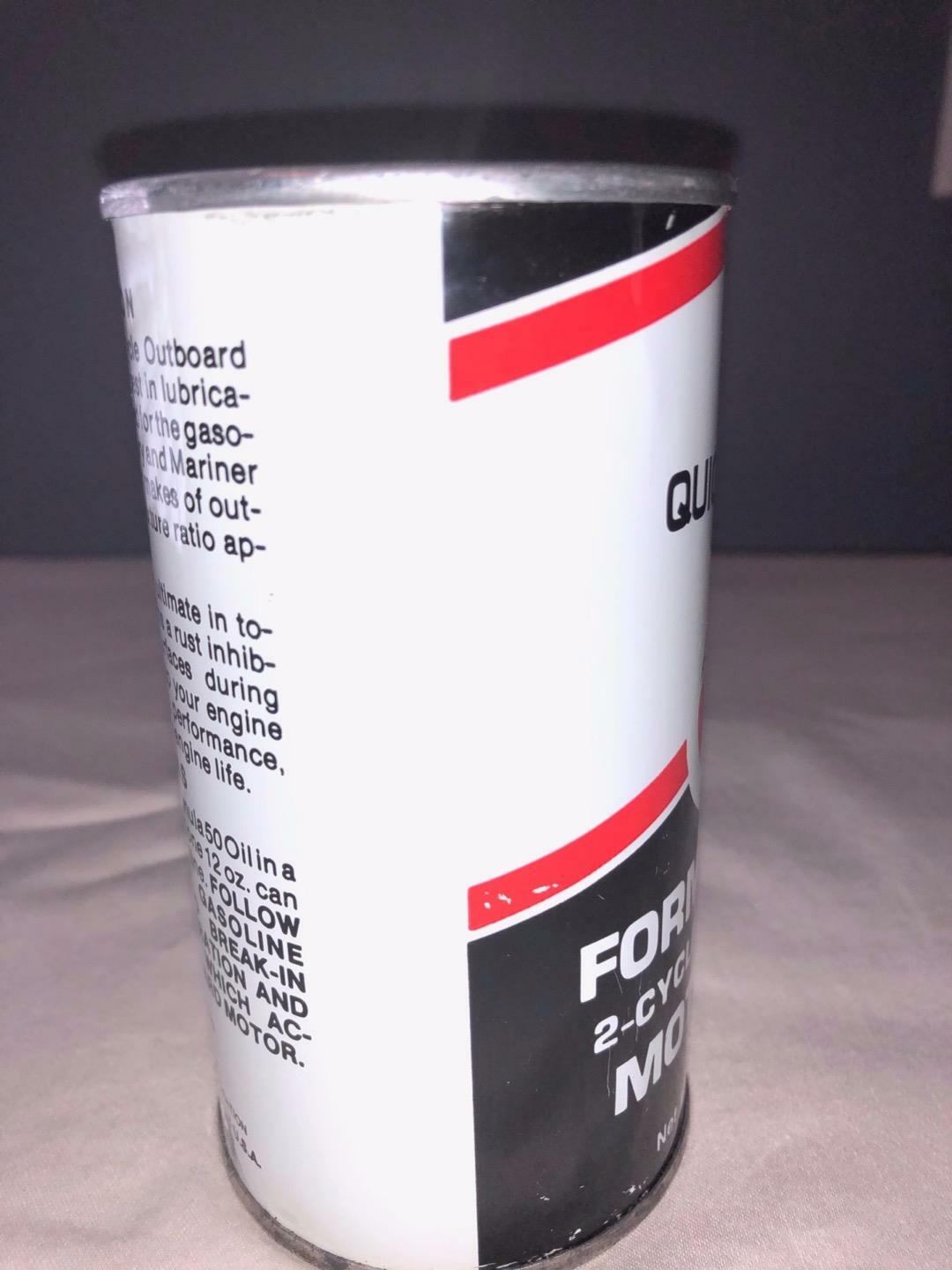 Vintage Quicksilver Formula 50 2 Cycle. Outboard Motor Oil Can Pop Top ...