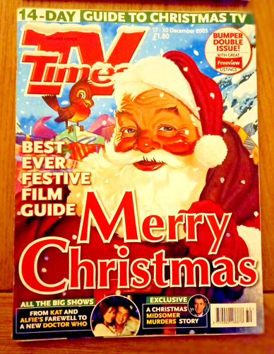 2 x TV TIMES DEC 2005 & 2006 CHRISTMAS & NEW YEAR DOUBLE ISSUE EDITIONs ...