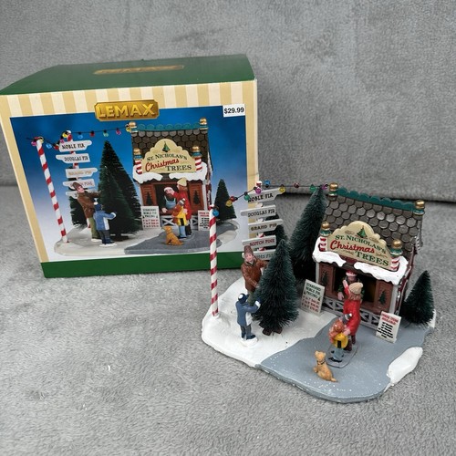 Lemax St. Nicholas Tree Lot Accent Decor with Box! | eBay