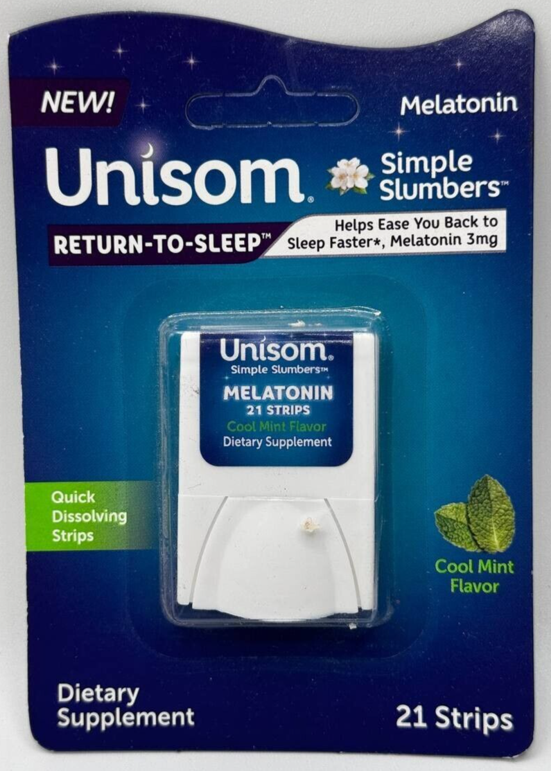 UNISOM RETURN TO SLEEP MELATONIN QUICK DISSOLVE STRIPS, 21 Strips Count ...