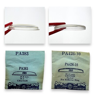 Generic Croton Round Watch Crystal x 1 G-S 26.8 to 30.9 Waterproof VTG ...