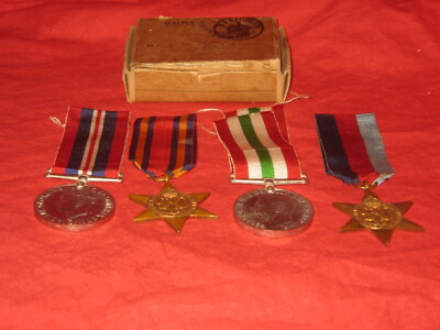 Four World War 2 Medals 1939-1945 (Unnamed) with Original OHMS Box ...