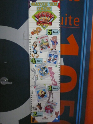 VIDDY-OH FOR KIDS HOME VIDEO PROMOTIONAL WALL HEIGHT RULER POSTER 1986 ...