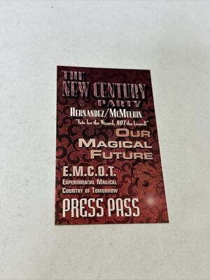 FASA The New Century Party “Our Magical Future” EMCOT Press Pass ID ...