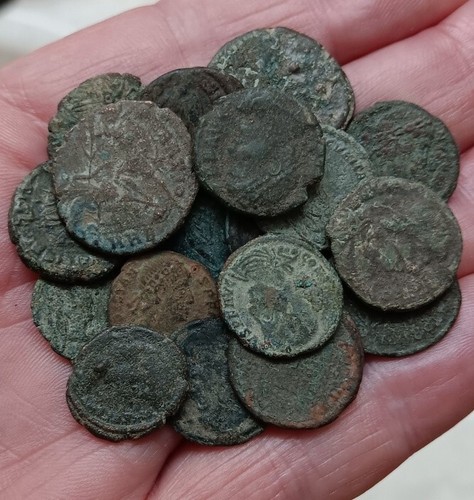 Lot of 18 Better Quality Uncleaned Late Roman Coins to Clean | eBay