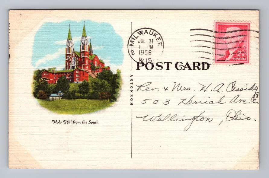Holy Hill "America's Favorite Pilgrimage" Vintage HUBERTUS Wisconsin ...