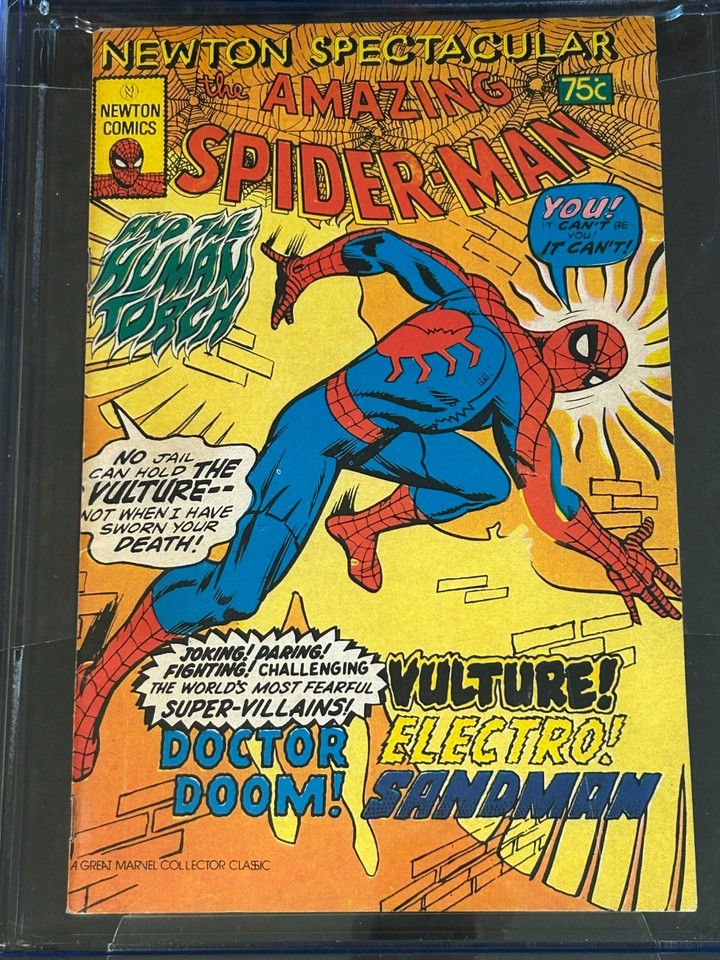 Newton Comics 1975 Rare Australian Amazing Spider-Man #128 CGC 7.0 FVF ...