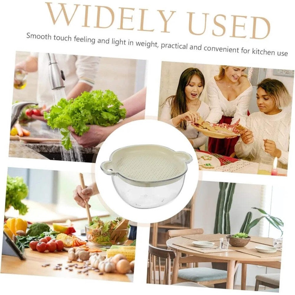 Produce Basket Vegetable Fruit Washing Drain Kitchen Sink Strainer Bowl ...