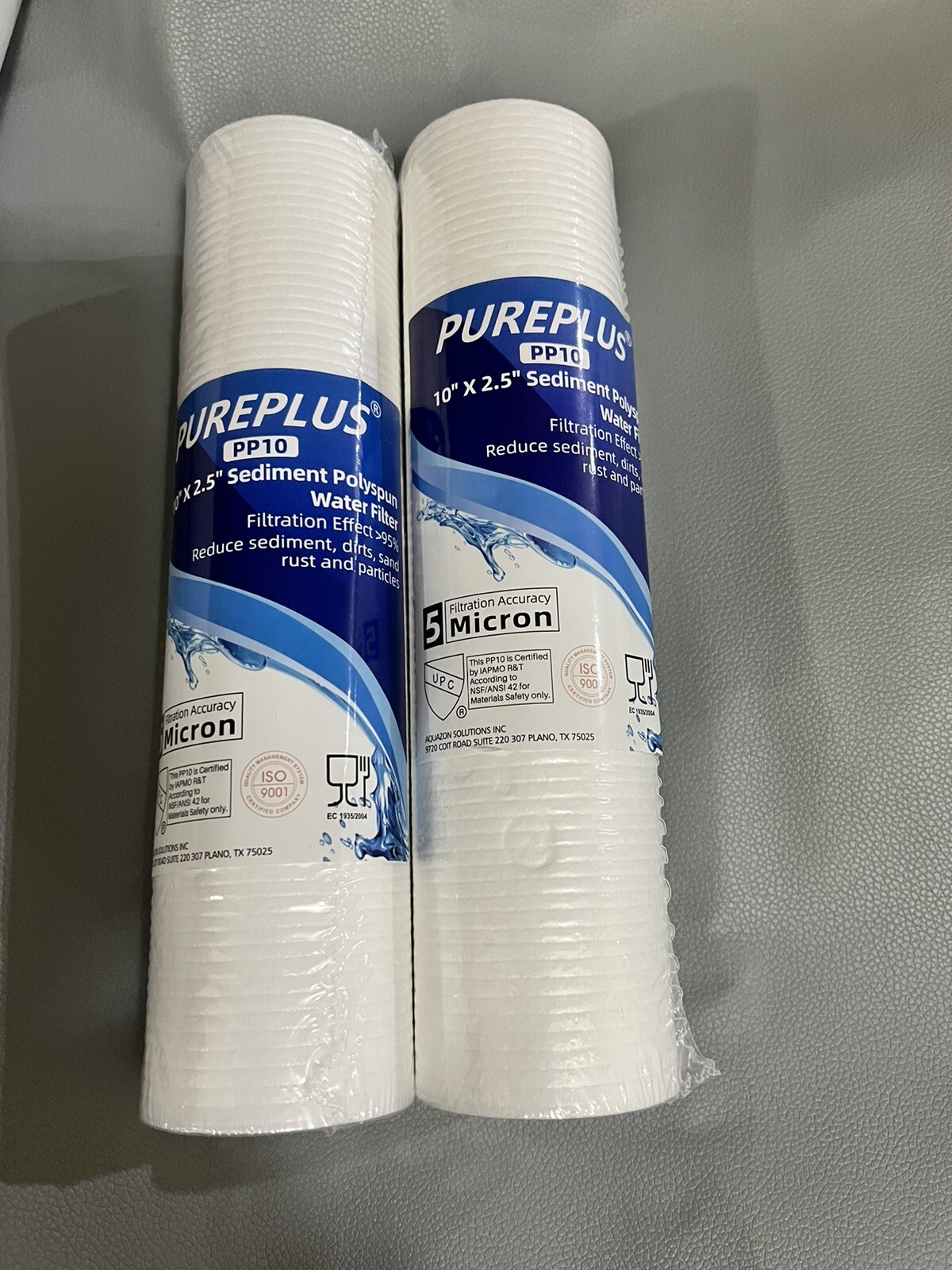 PUREPLUS 5 Micron 10" x 2.5" Whole House Sediment Home Water Filter Cartridge | eBay
