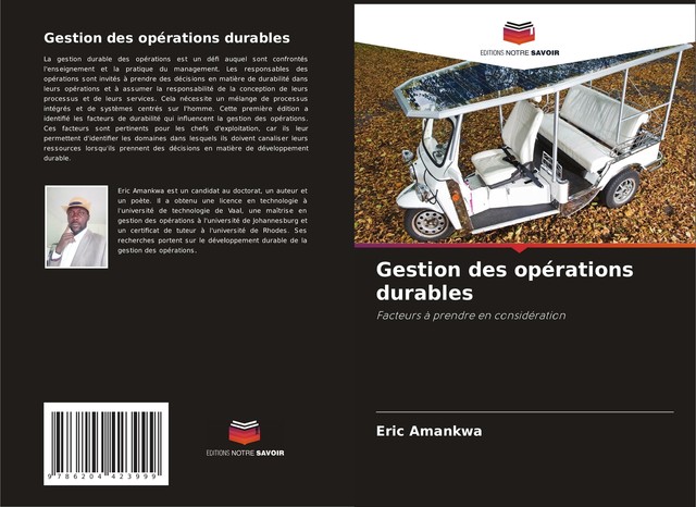 Gestion des Opérations Durables von Eric Amankwa (2022, Taschenbuch ...