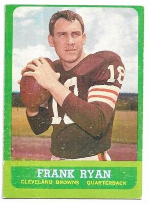 FRANK RYAN 1963 Topps Football SP card #13 Cleveland Browns EX | eBay