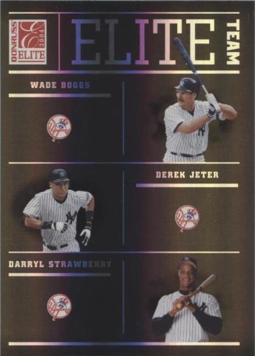 2004 Donruss Elite - Elite Teams Derek Jeter, Wade Boggs, Darryl ...
