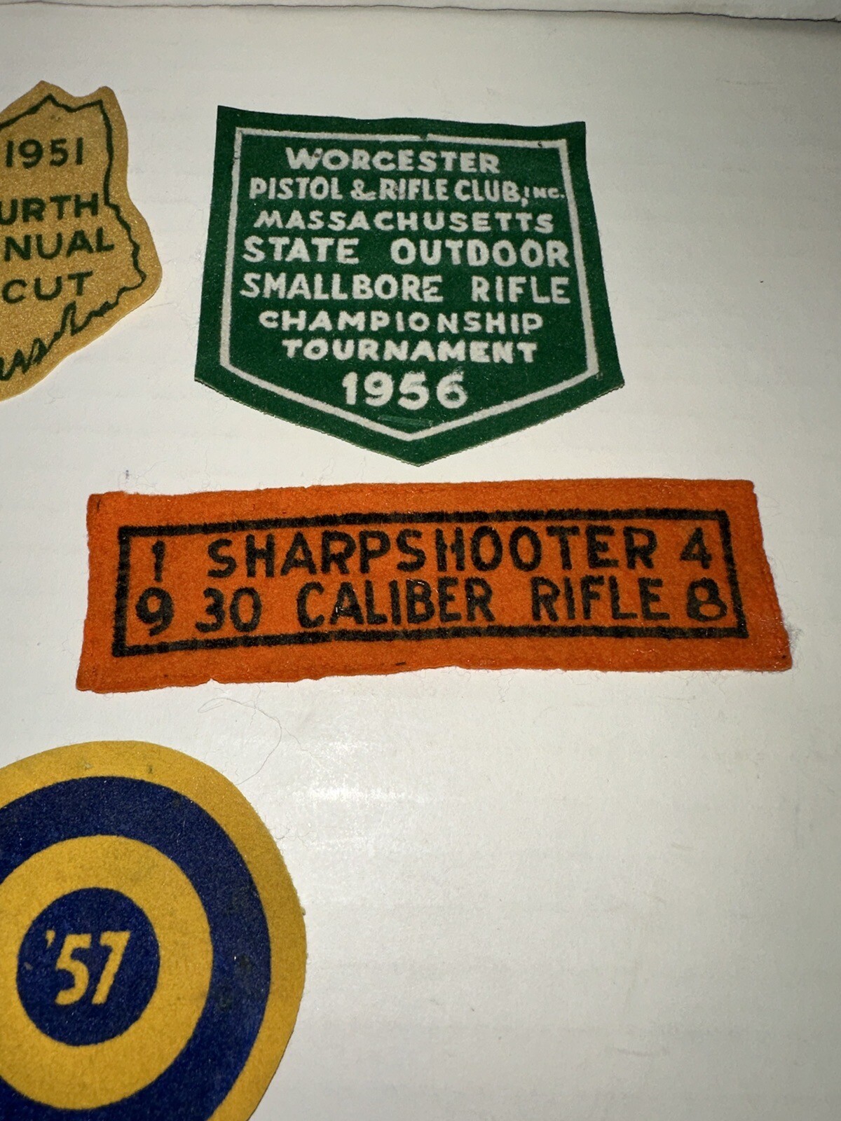 Vintage 1950"s APPROX 4” New England Gun Rifle Club Patches Embroider ...