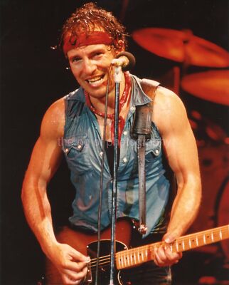 8x10 FOUND PHOTO Color BRUCE SPRINGSTEEN Portrait THE BOSS 25 49 P | eBay